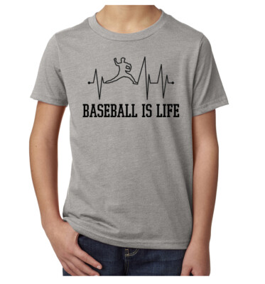 Baseball is life Graphic T-shirts, Kid's Baseball Tee | eBay