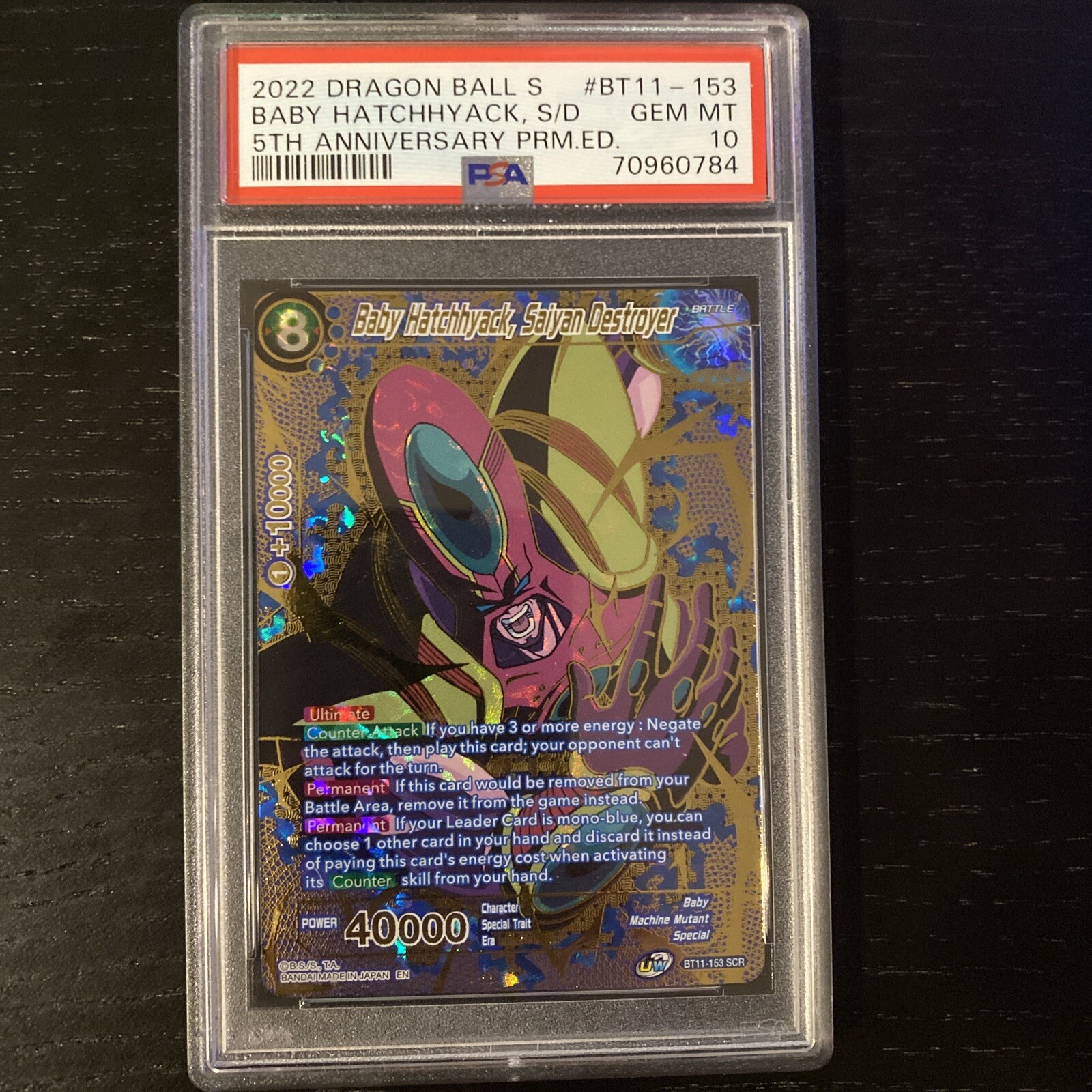 PSA 10 Baby Hatchhyack Saiyan Destroyer DragonBall Super 5th ...