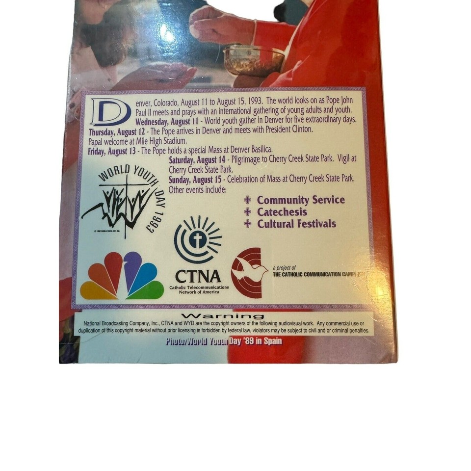 Pope John Paul II VHS NEW Five Extraordinary Days 1993 Youth Day ...