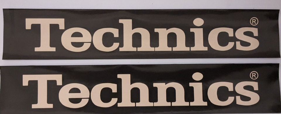2 x Technics DJ Turntable Stickers Cream Brown rare for SL 1200 - SL ...