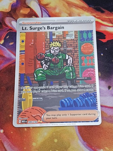 Lt. Surge's Bargain SIR Mega Evolution 185/132 Pokemon TCG Near Mint pack fresh | eBay