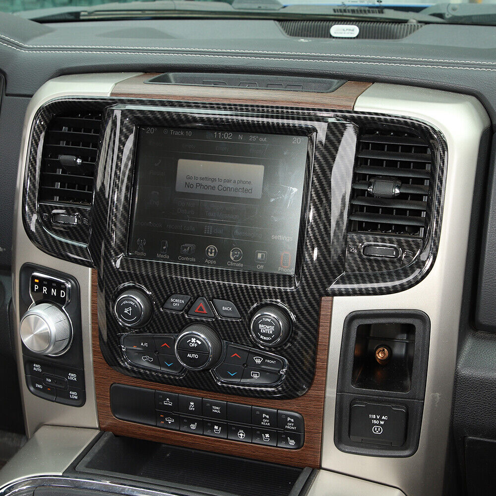 13x Carbon Fiber Interior Dash Panel Cover Trim Kit For Dodge Ram 1500 ...