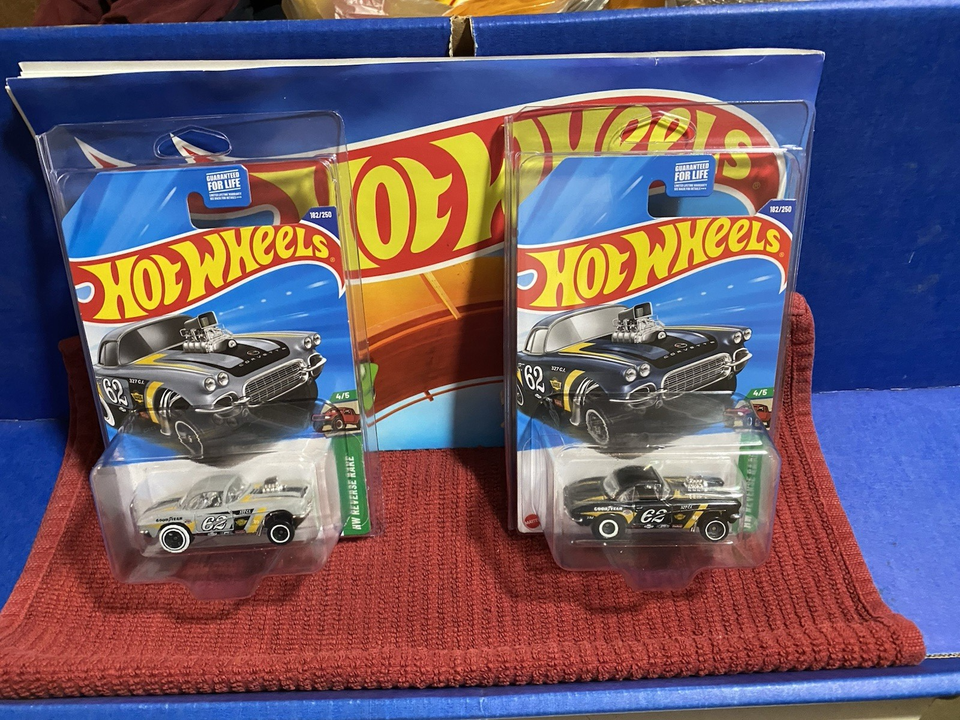 2025 HOT WHEELS HW REVERSE RAKE 62 CORVETTE GASSER SUPER TREASURE HUNT ...
