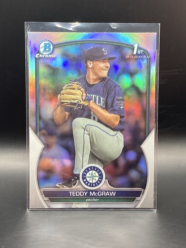 2023 BOWMAN DRAFT CHROME REFRACTOR #BDC-73 TEDDY McGRAW Seattle ...
