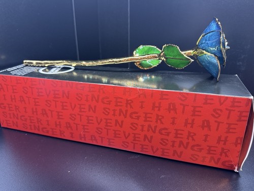 Steven Singer Jeweler Gold Dipped Blue Rose - Real Rose Dipped In 14K ...