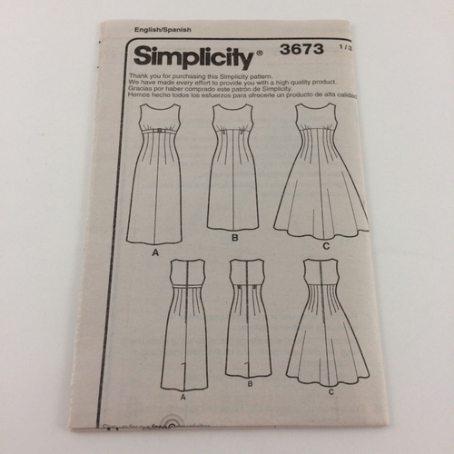 Simplicity 3673 1950s Retro Dress Jumper Skirt Pattern Uncut Size 6 8 ...