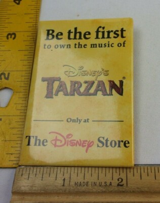 TARZAN music Disney pin back button promotional Disney Store | eBay