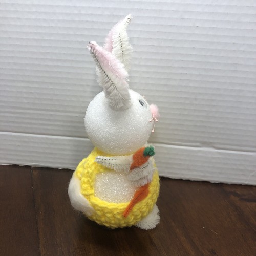 Vintage EASTER Kitsch BUNNY Chenille Stem Foam Crochet Pipe Cleaner 7.5 ...