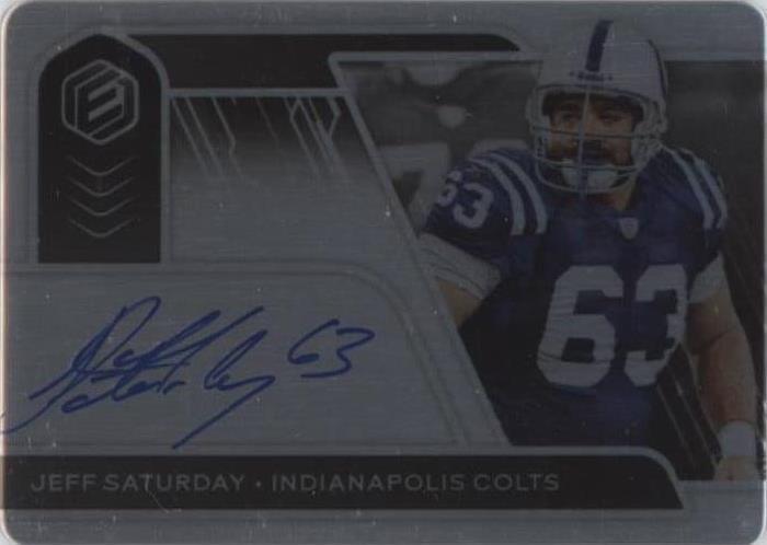 2020 Panini Elements - Steel Signatures Jeff Saturday #SS-JSA /99 (AU ...