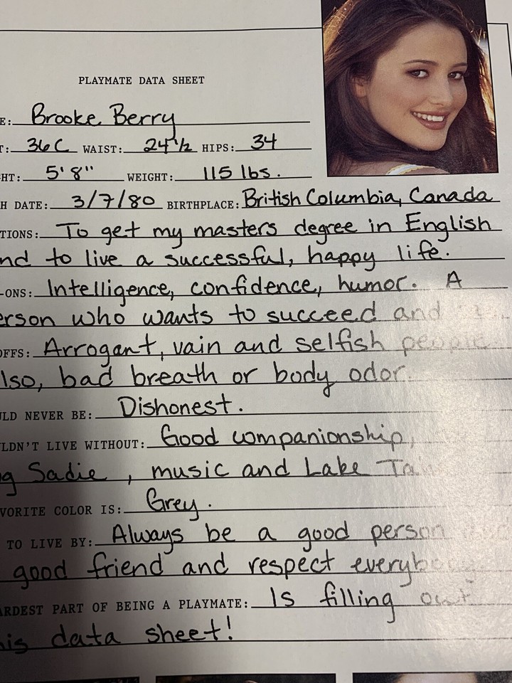 Playboy Magazine May 2000 Issue Featuring Playmate Brooke Berry ...