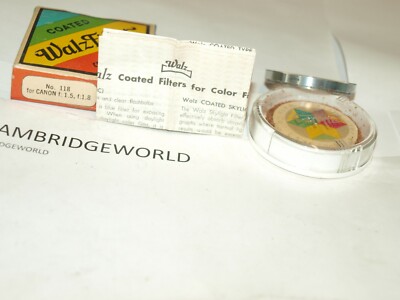 40mm SCREW in OPTICAL GLASS 85C AMBER COLOR FILTER for CANON RANGE ...