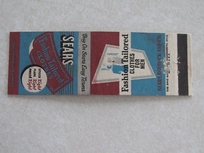 i507 Vintage Matchbook Cover Sears Fashion Tailored Clothes for men ...