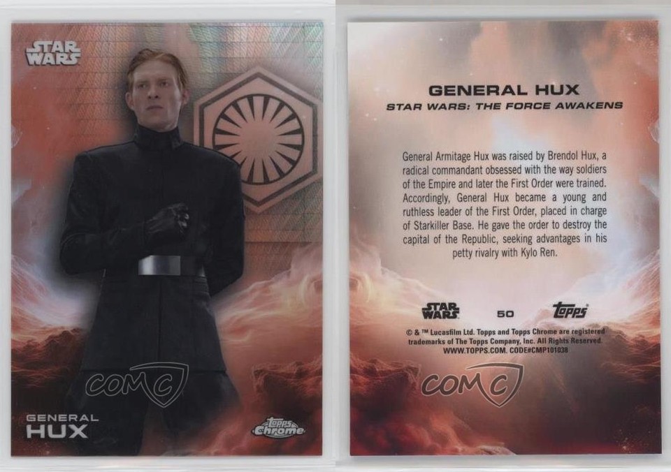 2025 Topps Chrome Star Wars Prism Refractor General Hux #50 1hg9 | eBay