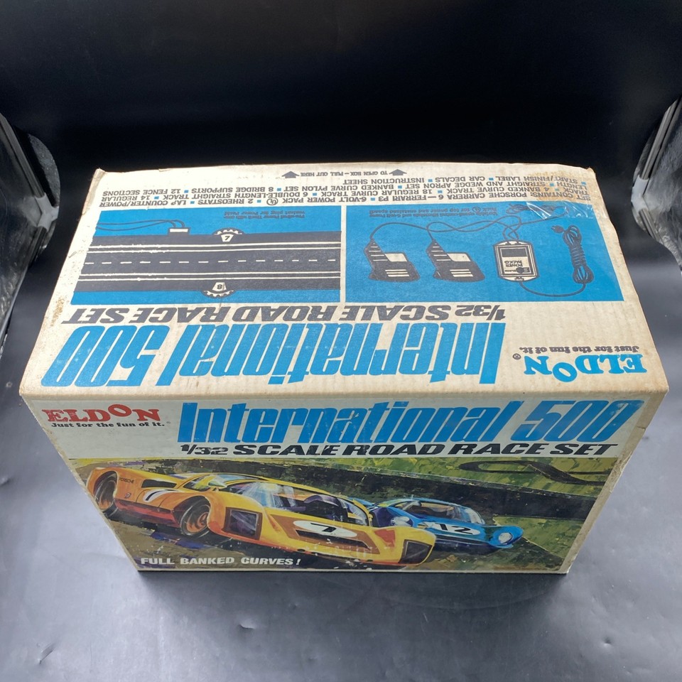 Eldon International 500 32 Scale Road Race Set 1960s Complete Track ...