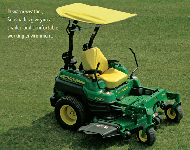 John Deere ZTrak ROPS Mounted Folding Bimini Sunshade Z994R LPA11548 ...