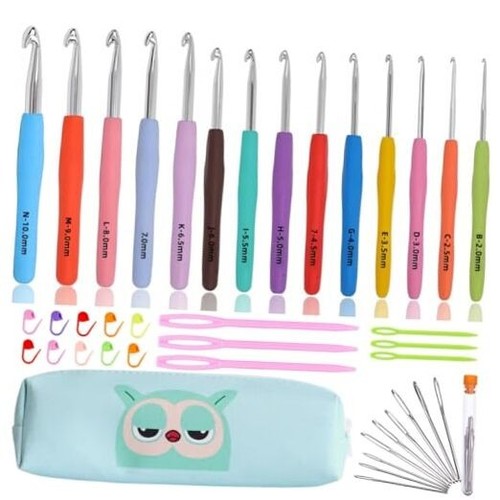 Crochet Hook Set,14 Sizes Crochet Hooks for Arthritic Hands,Crochet ...