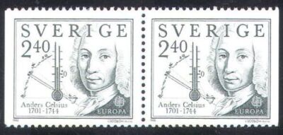 Sweden 1982 MNH Pair, Anders Celsius Swedish Astronomer, Invented ...