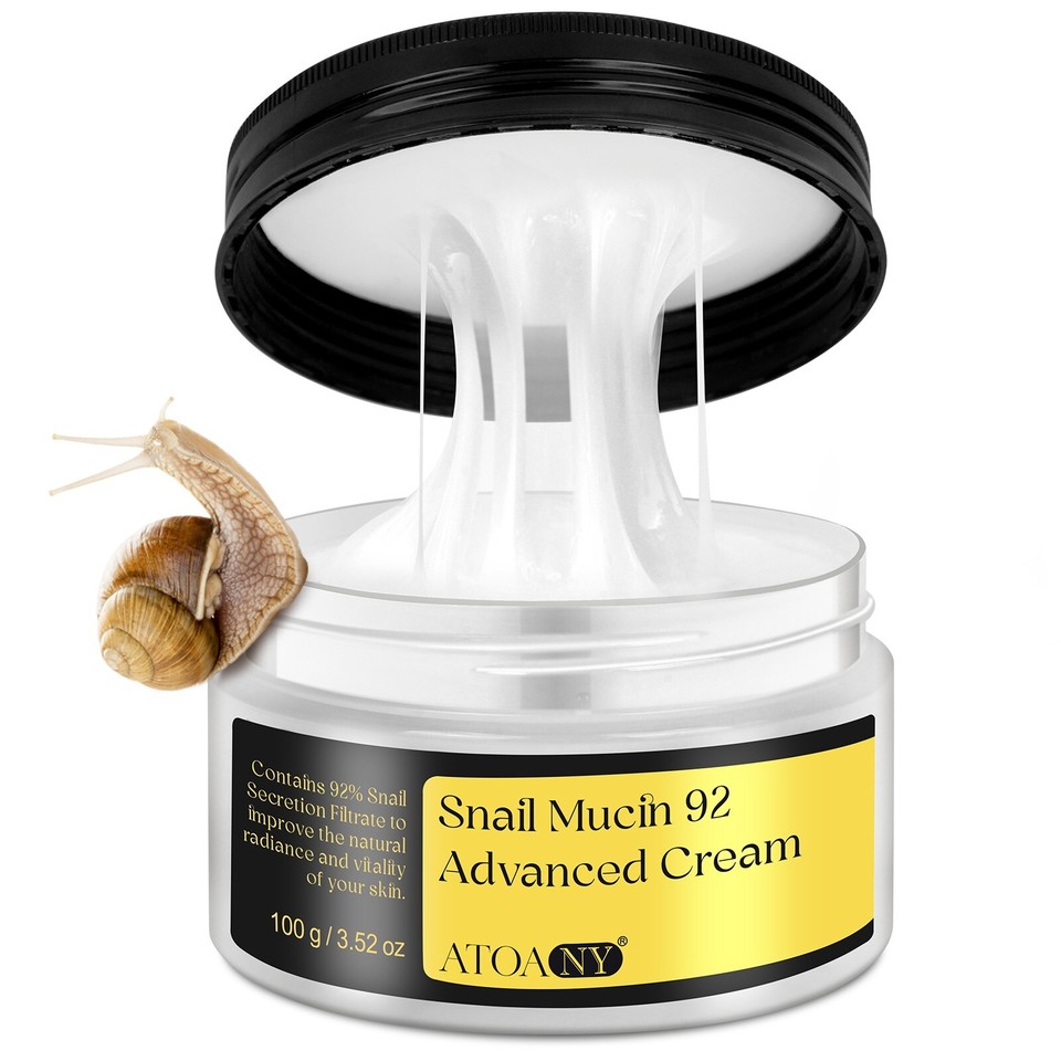 Snail Mucin Cream, 92% Pure Snail Slime Extract Moisturizer for Face ...