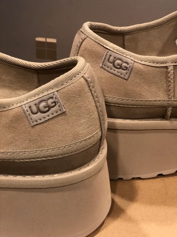 NEW UGG CITYFUNC SHOE MUSTARD SEED TAN SUEDE WATERPROOF PLATFORM WOMEN ...