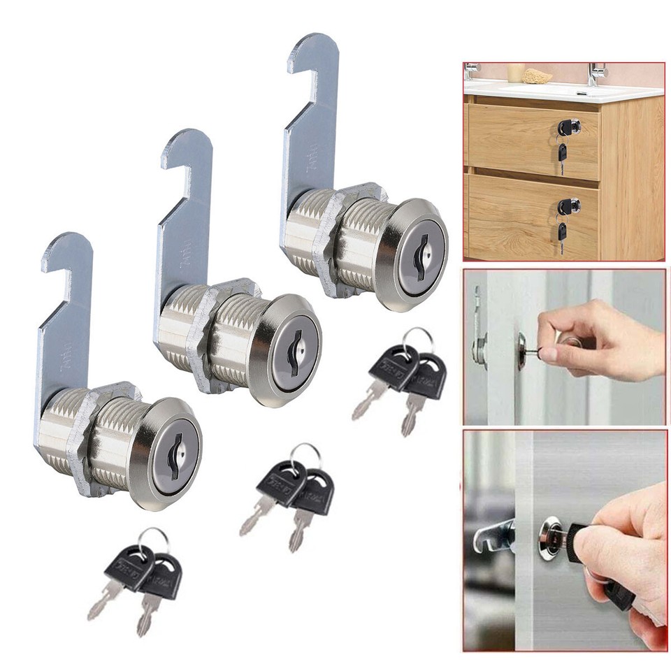 Universal Cam Lock Cabinet Keyed Cam Lock RV Door Kitchen Drawer Short ...