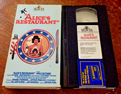 ALICE'S RESTAURANT VHS 1969 Arlo Guthrie 1988 MGM/UA Ex-Blockbuster ...