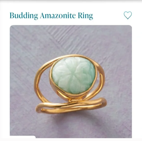 Sundance Catalog Budding Carved Amazonite Ring sz 7 | eBay