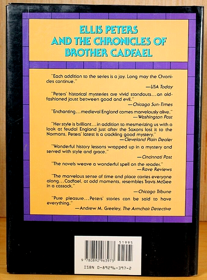 Ellis Peters A Rare Benedictine: Brother Cadfael, 1st US Ed. 1989 ...