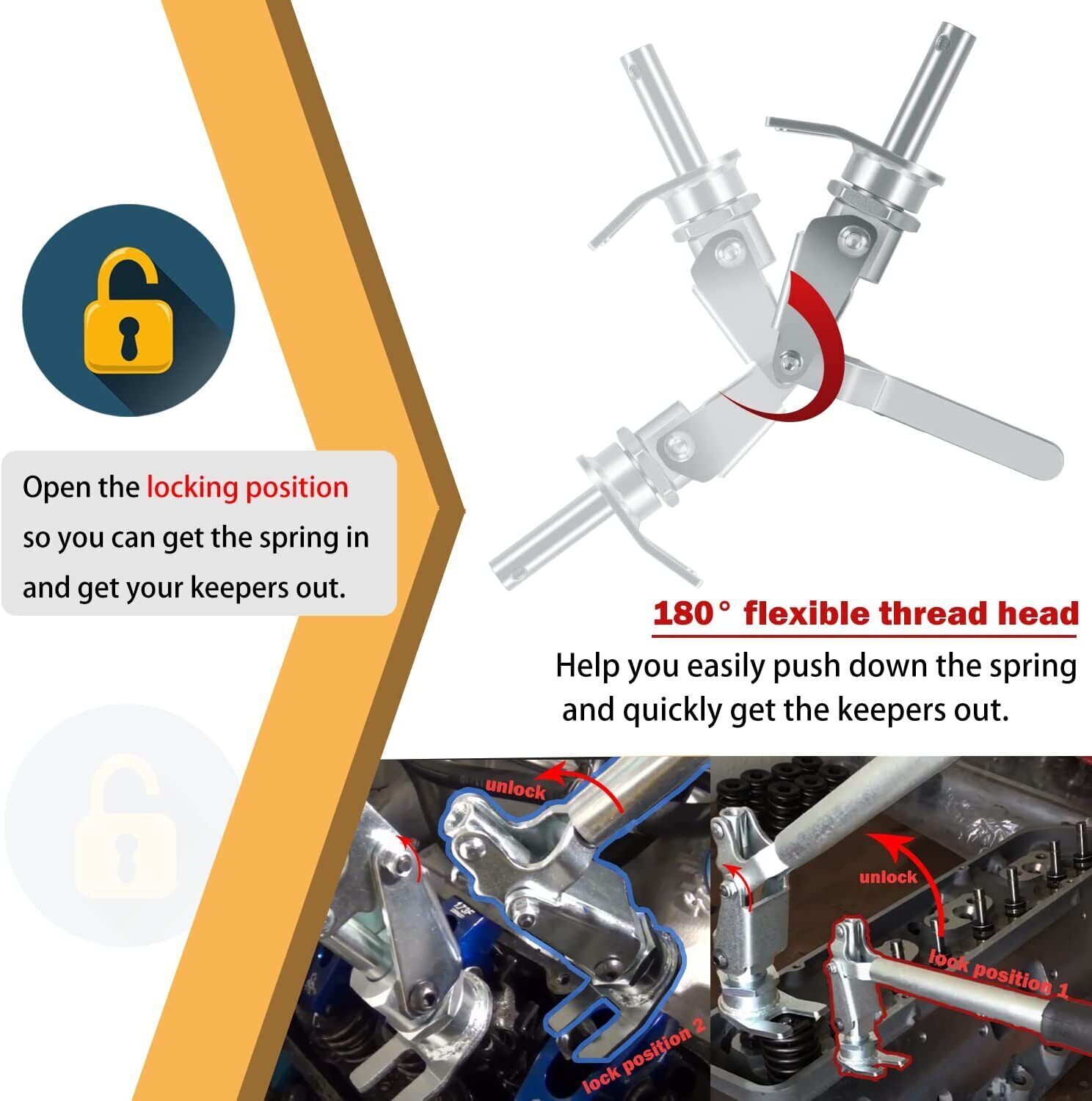 66784 Proform Valve Spring Compressor Remove, Stud Mount, Fits All 3/8 ...