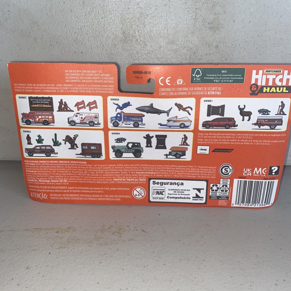 MATCHBOX '23 HITCH & HAUL MBX OCEAN RESCUE 8/9 RAPIDS RESCUE/MBX JET ...