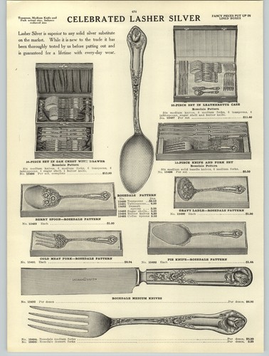 1916 PAPER AD 2 PG Lashar Silverware Rosedale Floral Pattern Design | eBay