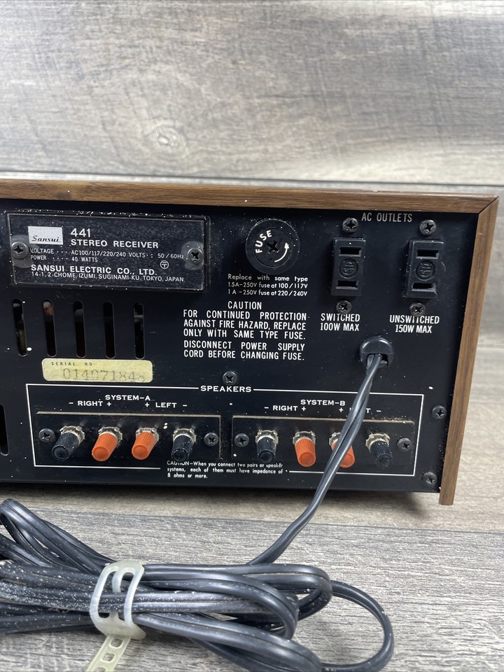 Sansui Model 441 Stereo Receiver, Clean Unit, 🔆Tested, Working🔆Ca.1974 ...