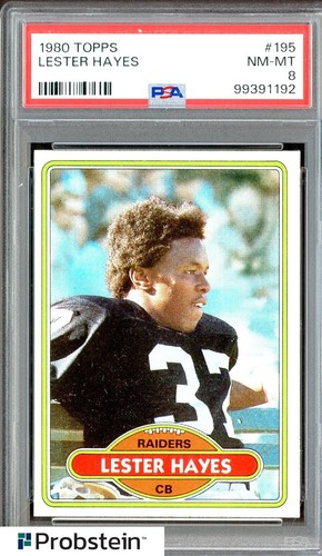 1980 Topps Football #195 Lester Hayes Raiders RC Rookie PSA 8 NM-MT | eBay