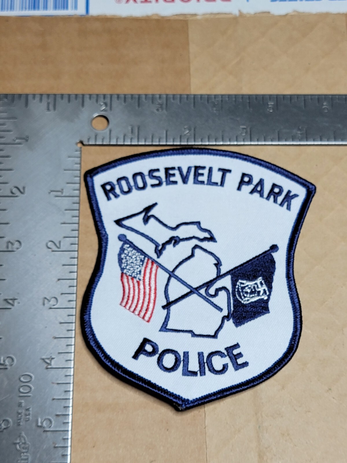 D b2 police patch patches Michigan Roosevelt Park | eBay