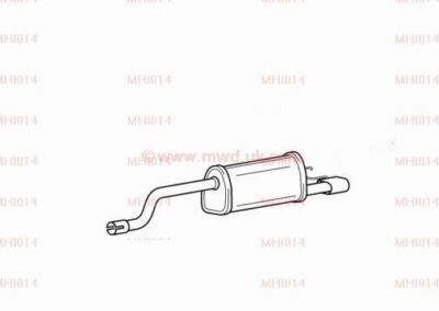 EXHAUST REAR SILENCER FITS VAUXHALL MERIVA 1.4 2010-2017 **BRAND NEW ...