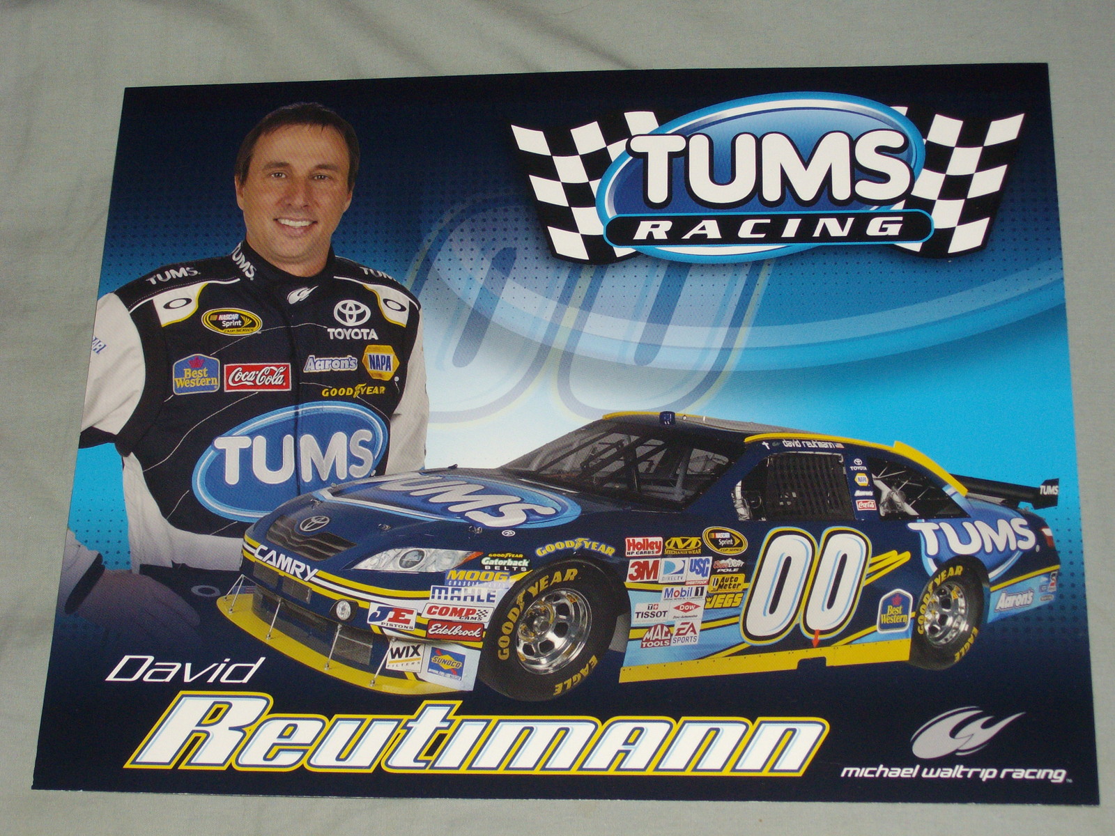 2010 DAVID REUTIMANN #00 TUMS NASCAR POSTCARD | eBay