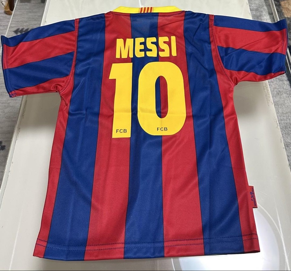 FC Barcelona Messi Kids T-Shirt XS Official Uniform UNICEF Sponsor ...