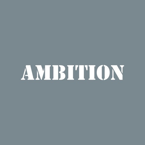 Ambition - White 4" x 27" Wall Art Decal Vinyl Sticker | eBay