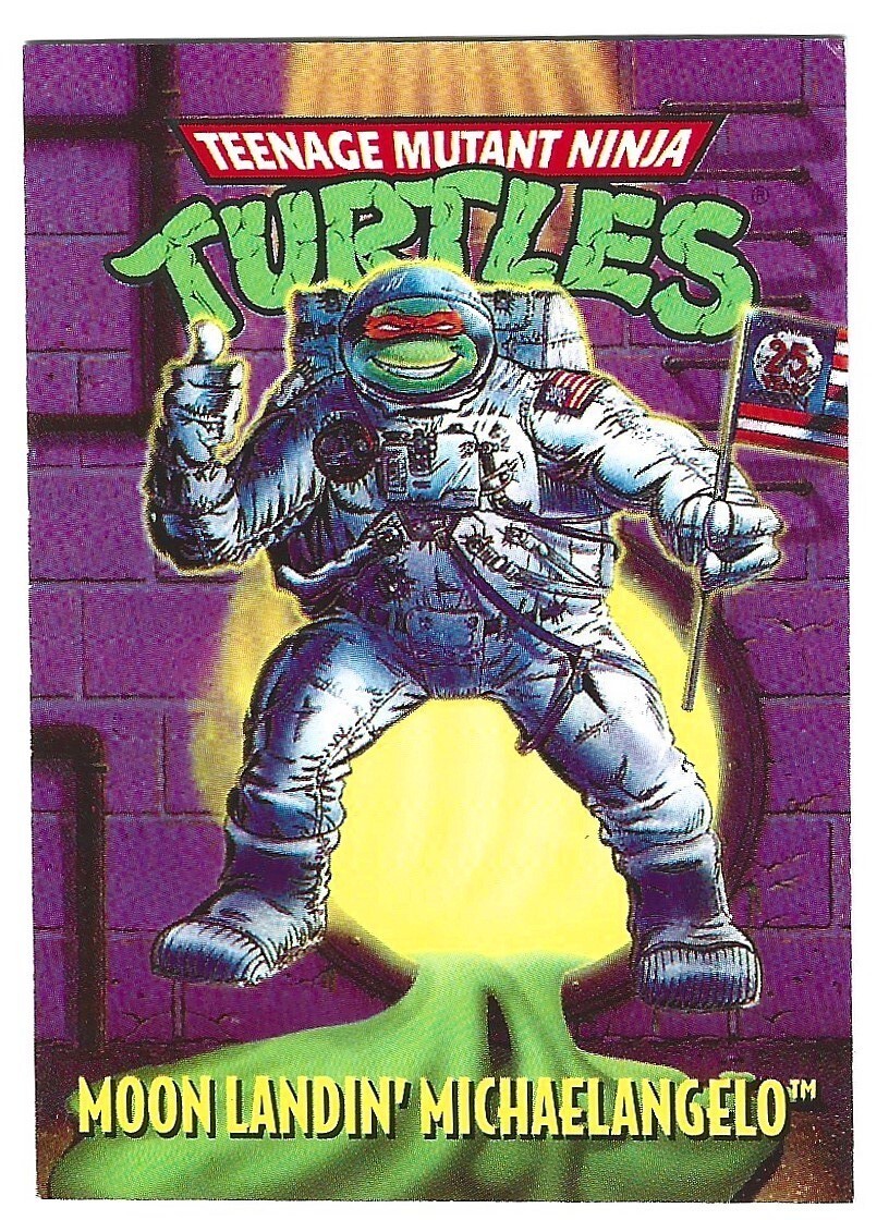 TMNT CARD MOON MICHAELANGELO INSERT PLAYMATES TEENAGE MUTANT NINJA ...