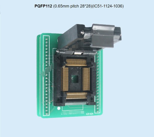 WL-PQFP112-E016 0.65mm Pitch 28x28 Socket Adapter For Wellon Programmer ...
