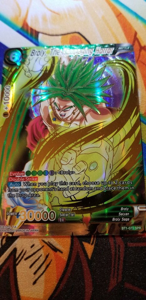 Dragon Ball Super Card Game Broly, the Rampaging Horror BT1-073 SPR NM ...