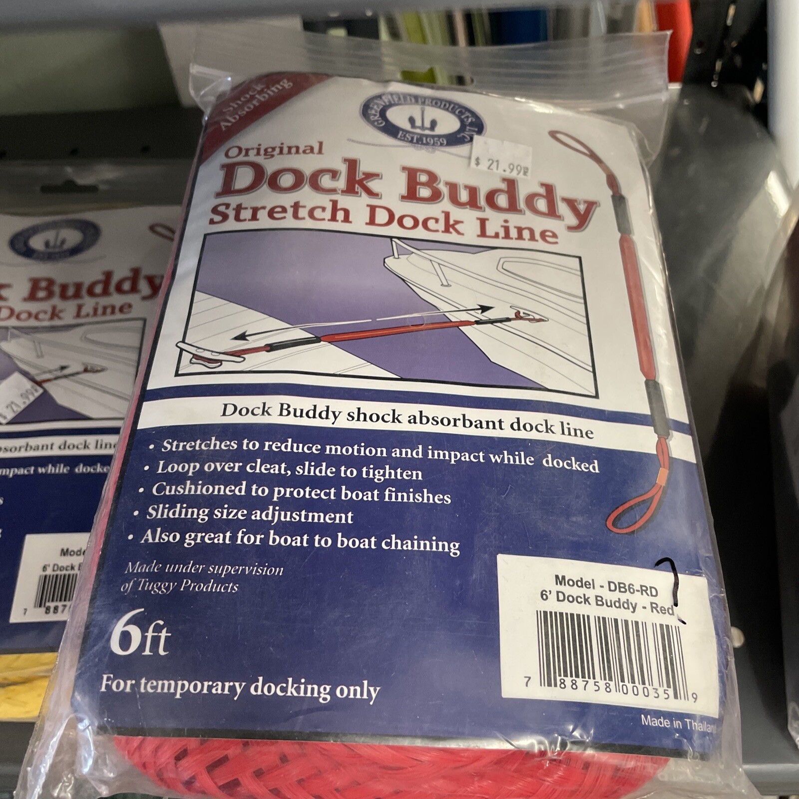 Greenfield DB6- Rd 6’ L Red Dock Buddy Bungee Cord 788758000250| eBay