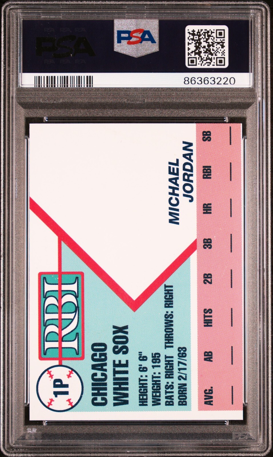 1991 RBI Magazine Prototype-Hand Cut #1P Michael Jordan PSA 9 Very Low ...