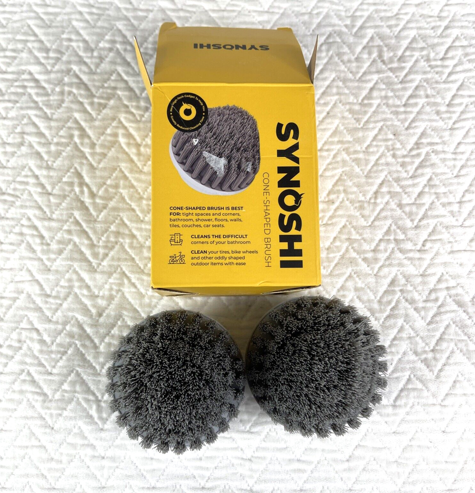 Synoshi® 2 Cone Brush Heads Perfect for Corners & Hard-To-Reach Places ...