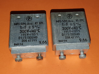 2x 1µF / 300V Vintage Hydra PIO Capacitors Western Germany | eBay