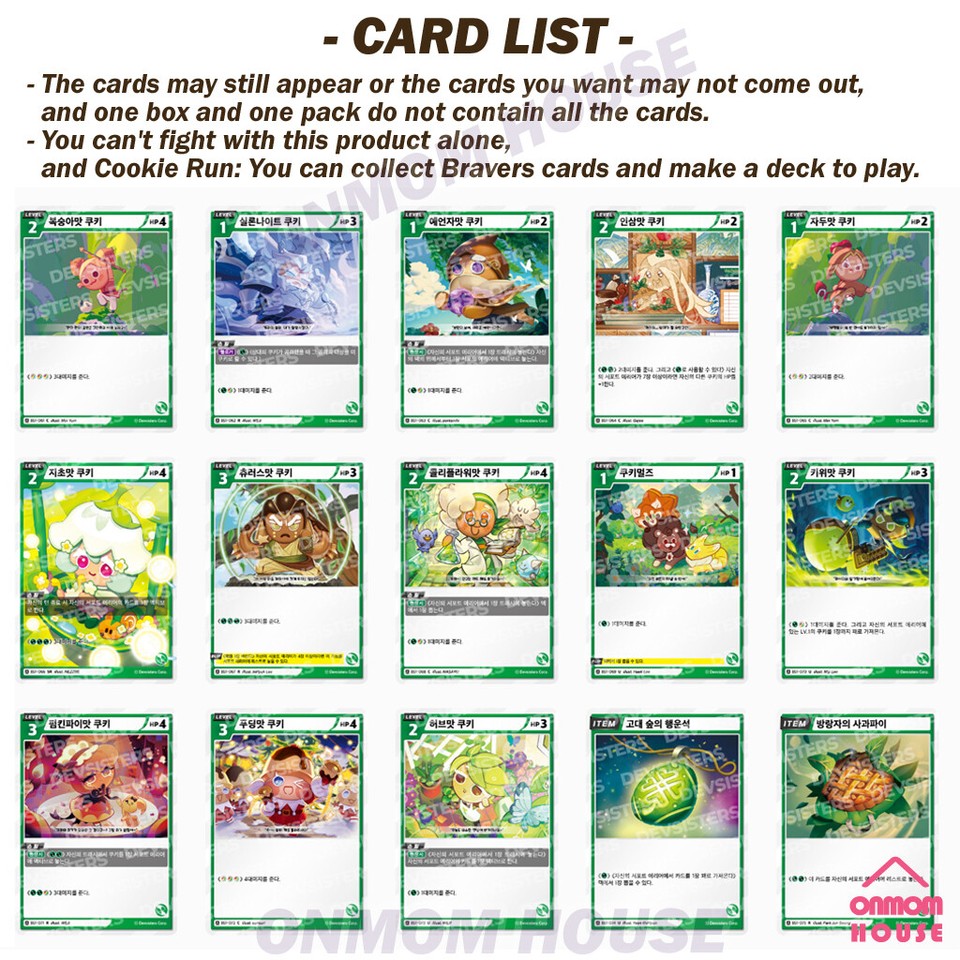 Cookie Run Kingdom Card Collection / CookieRun Braverse TCG Starter ...