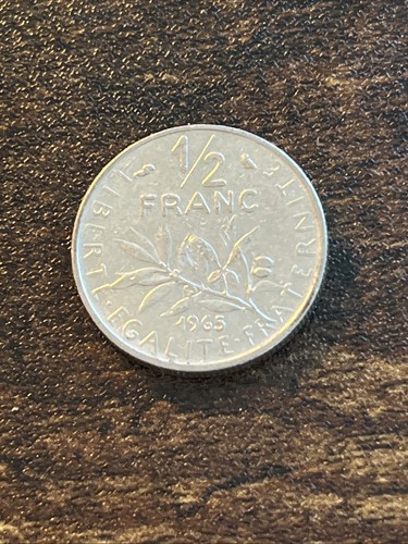 1965 France 1/2 Half Franc Actual Coin TB965* | eBay