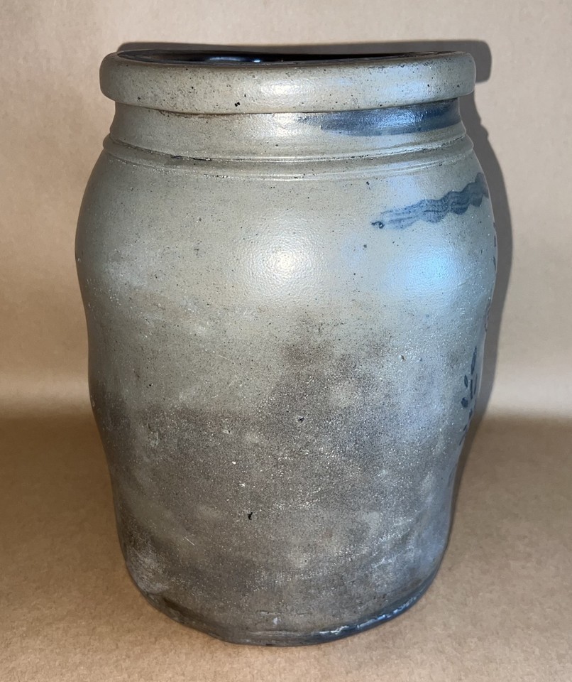 Antique 19thC Stoneware Jas Hamilton Greensboro PA Striper Shield Stars Crock | eBay