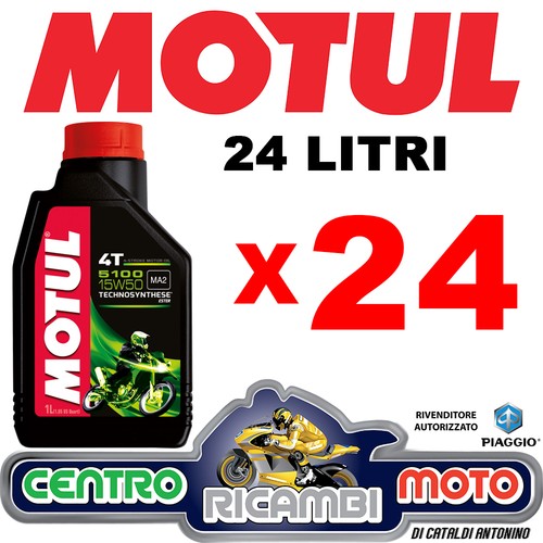 Olio Motore Moto Motul 5100 15W50 15W 50 15W-50 4T MA2 24 litri lt ...