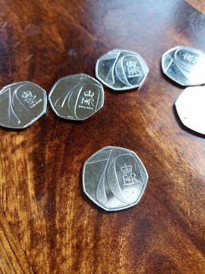 2022 Platinum Jubilee Queen 70th Jody Clark 50p Fifty Coin | From ...