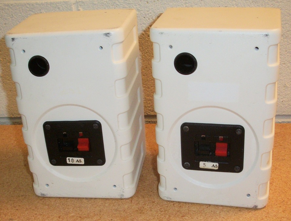 Lot of 2 Realistic Optimus PRO X7 White Metal Shielded Bookshelf ...